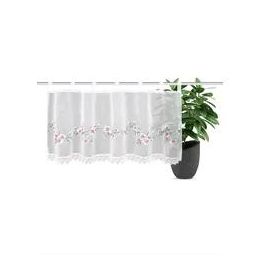 Querbehang Heine HOME, rosa (weiß, rosé), B:120cm H:45cm, Polyester, Gardinen