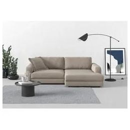 Ecksofa Trendmanufaktur "Bourbon", grau (taupe grau), B:250cm H:84cm T:176cm, 100% Polyester, Sofas, mit extra hohem Sitzkomfort, auch in Cord erhältlich