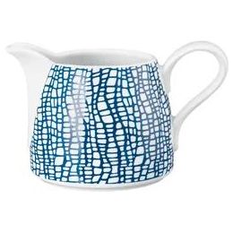 Milchkännchen Seltmann Weiden "Life Fashion", weiß (weiß, classic blau), B:8,5cm H:7,9cm Ø:12,9cm, Porzellan, Kannen, Fassungsvermögen 0,26 Liter