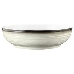 Schüssel Seltmann Weiden "Terra Corso", weiß (weiß, anthrazit, beige, grau), H:6,6cm Ø:25,5cm, Porzellan, Schüsseln, Foodbowl
