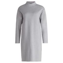 Strickkleid Betty Barclay "Betty Barclay Damen Strickkleid mit Stehkragen", Damen, Gr. 38, Normalgrößen, grau (light silber melange), Strick, Obermaterial: 55% Viskose, 30% Polyester, 15% Polyamid., Feminin, figurumspielend lang, Kleider