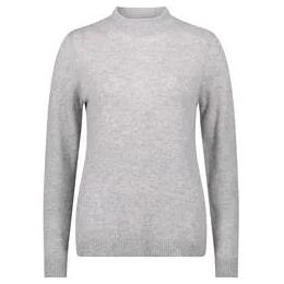 Strickpullover Betty Barclay "Betty Barclay Damen Kaschmir-Pullover mit Stehkragen", Damen, Gr. 36, grau (light silber melange), Strick, Obermaterial: 100% Kaschmir., gerade lang, Pullover