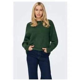 Strickpullover Only "ONLDANIELLA L/S PULLOVER KNT NOOS", Damen, Gr. M, pineneedle detail:melange, Strick, Obermaterial: 77% Polyacryl, 19% Polyester, 4% Elasthan, meliert, regular fit normal, Rundhals, Fledermausärmel Rippstrickbündchen, Pullover