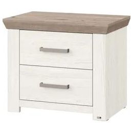 Nachtkommode "York Schlafen", pino aurelio, eiche nelson, B:64,5cm H:54,8cm T:42,2cm, SET ONE BY Musterring, Sideboards, mit zwei Schubkästen, zwei Farbvarianten, Metallgriff, B65 x T 42cm