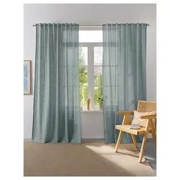 Vorhang "Linsdorf" Gr. 3, grün (grün, mint), B:140cm H:245cm, Polyester, Home Affaire COLLECTION, Gardinen, Leinenstruktur, halbtransparent