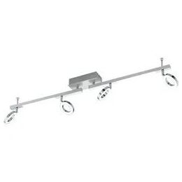 Eglo LED Deckenspots "CARDILLIO", silber (silberfarben), 4, H: 20cm, 1 Stk., Leuchten, Deckenspot aus Alu, Stahl - 3,2W und 3,3W - Warmweiß