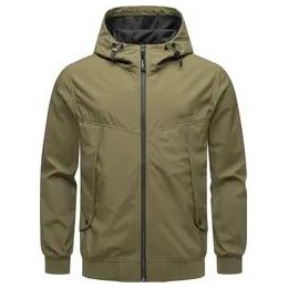 Outdoorjacke Ragwear "Tyller Bonded", Herren, Gr. M (50), grün (olivgrün), Obermaterial: 100% Polyester, Innenfutter: 100% Polyester, Basic, gerade hüftbedeckend, hoch geschlossener Ausschnitt, Langarm Ärmel ohne Ärmelschlitz Rippstrickbündchen, Jacken, Wasserdichte und atmungsaktive Übergangsjacke