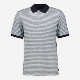 Jack & Jones Schwarz-weißes gestricktes Poloshirt mit Streifenmuster
