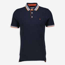 Jack & Jones Dunkelblaues Poloshirt mit gesticktem Logo