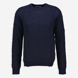 minimum Dunkelblauer Pullover mit Rundhalsausschnitt