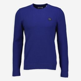 s.Oliver Blauer Pullover mit Rundhalsausschnitt