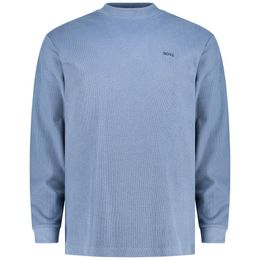 Große Größen BOSS Pullover aus Baumwolle Farbe blau Größe: 5XL