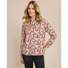 Marcel Ostertag Bluse mit Kontrastnähten