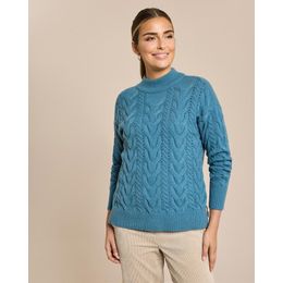 Fiora Blue Pullover mit Zopfmuster