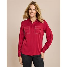 Marcel Ostertag Bluse mit Kontrastnähten