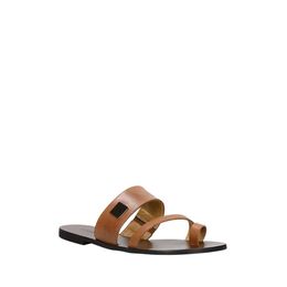 Wojas Leder-Zehentrenner in Hellbraun - 18% | Größe 39 | Damen-sandalen
