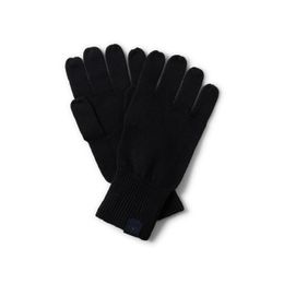 Tom Tailor Herren Handschuhe mit Kaschmir-Anteil, schwarz, Uni, Gr. S/M