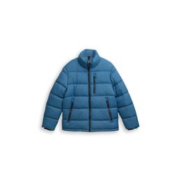 Tom Tailor Herren Puffer-Jacke aus wasserabweisendem Material, blau, Uni, Gr. XXL
