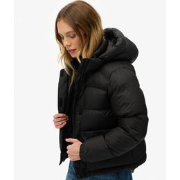 Superdry Damen Gesteppt Pufferjacke Mit Kapuze, Schwarz - Gr&ouml;&szlig;e: 36 208221850063602A030