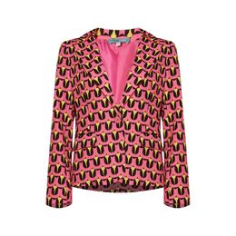 TOOche Blazer 'Mondrian' Damen Größe 36 gelb / fuchsia / schwarz