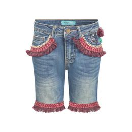 TOOche Shorts 'Blu' Damen Gr&ouml;&szlig;e 25/26 blau / rot / weinrot