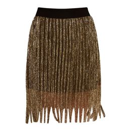 TOOche Rock 'Fringe Gold' Damen Gr&ouml;&szlig;e 34 braun / gold / schwarz