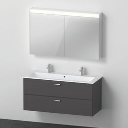 Duravit ME by Starck Doppelwaschtisch mit XBase Schrank, mit Spiegelschrank, XB006704949,