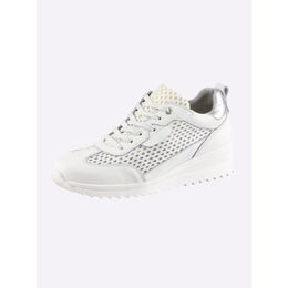 Heine Damen Sneaker, Wei&szlig;, Gr. 42, Sneakers & Schn&uuml;rer, Material: Rindsleder