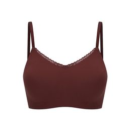 Schiesser Bustier ' Invisible Soft Lace ' Damen Gr&ouml;&szlig;e 80 burgunder
