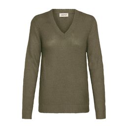 oxmo V-Ausschnitt-Pullover 'OXFSINVI PU 1 ' Damen Gr&ouml;&szlig;e M oliv