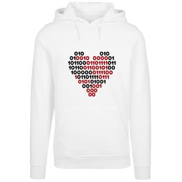 F4NT4STIC Sweatshirt 'I Love You 01001001 Binary Code Herz Valentinstag' female White size XXL