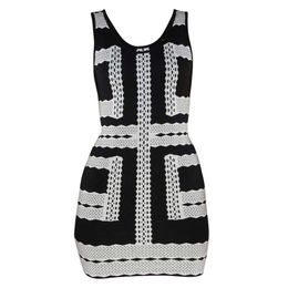 Tooche Knitted dress 'Architect' female Black, White size S
