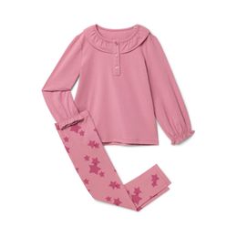 Tchibo - Kinder-Shirt und Leggings - M&auml;dchen - Gr. 122/128 - dunkelrosa