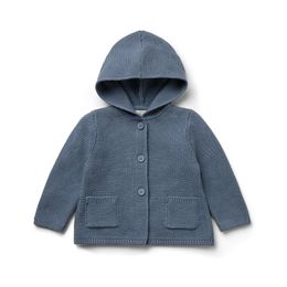 Tchibo - Baby-Strickjacke mit Kapuze - Baby - Gr. 50/56 - blau