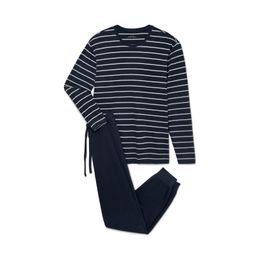 Tchibo - Pyjama mit B&uuml;ndchen - Herren - Gr. XXL - dunkelblau