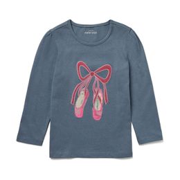 Tchibo - Kinder-Langarmshirt mit Puffärmeln - Mädchen - Gr. 86/92 - blau