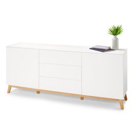Tchibo - Sideboard - 175x38x73cm - braun - Holz / Eschen-Massivholz