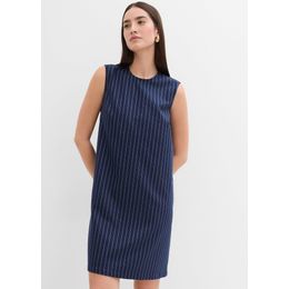 bonprix Nadelstreifen Minikleid aus Viskose-Mix, blau, Viskose
