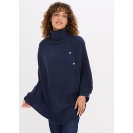 bonprix Poncho, blau
