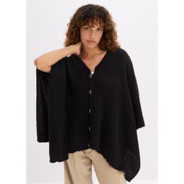bonprix Poncho, schwarz