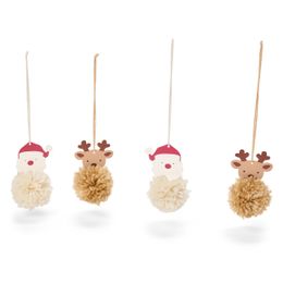 Tchibo - Weihnachts-Pompom-Bastel-Set - wei&szlig;