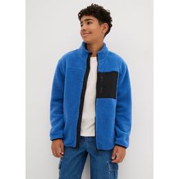 bonprix Teddy-Fleece Jacke, blau