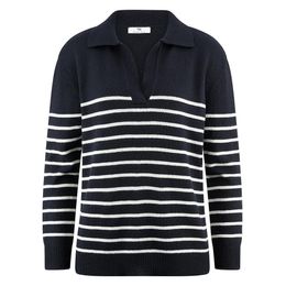 Peter Hahn - Polo-Pullover, blau, Gr. 46 / L - Wolle