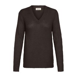 oxmo V-Ausschnitt-Pullover 'OXFSINVI PU 1 ' Damen Gr&ouml;&szlig;e L braun
