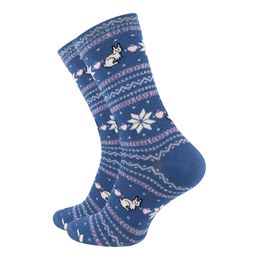 Vincent Creation Socken Damen Gr&ouml;&szlig;e 41/45 blau / rosa / wei&szlig;