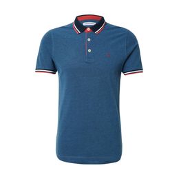 JACK & JONES Shirt 'JJEPaulos' male size XXS Night blue / mottled blue / bright red / White