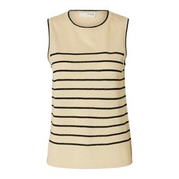 Selected Stricktop Damen Gr&ouml;&szlig;e XS beige / schwarz
