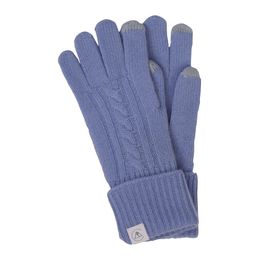 Cash-mere.ch Kaschmir Fingerhandschuhe Damen Gr&ouml;&szlig;e S/M hellblau / grau