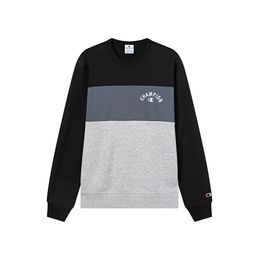Champion Authentic Athletic Apparel Sweatshirt Herren Gr&ouml;&szlig;e M basaltgrau / hellgrau / schwarz