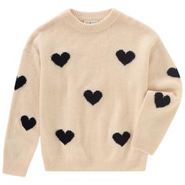 Topolino M&auml;dchen Strickpullover mit Herzchen-Allover